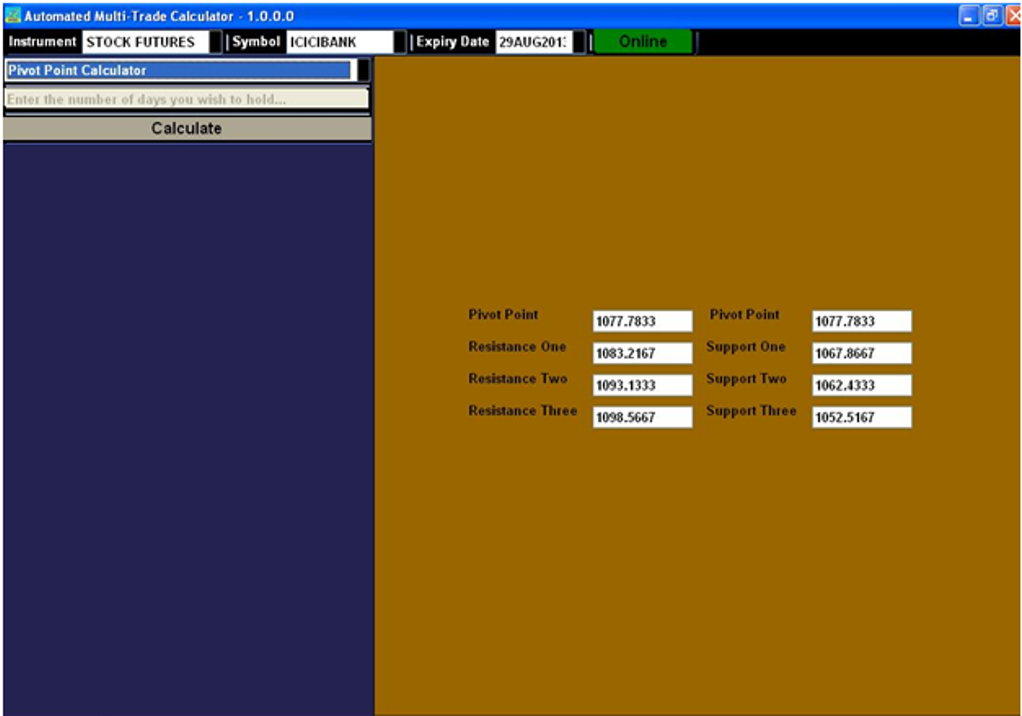 Integrated Tool software screen short